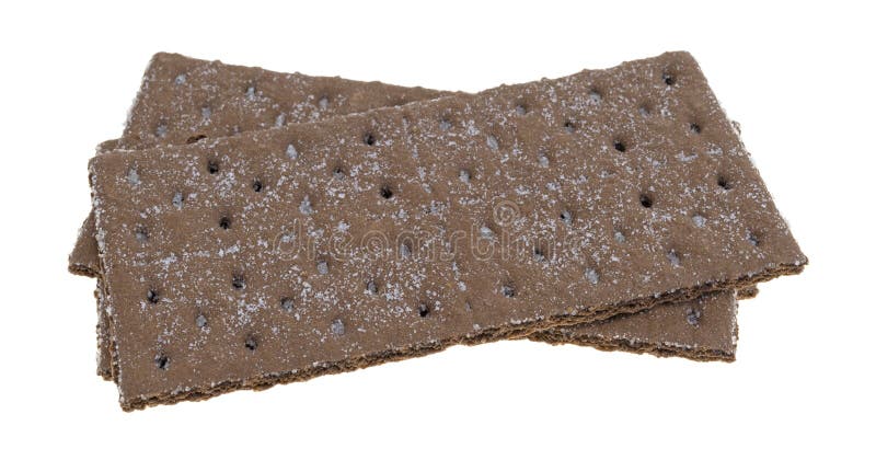 Chocolate Graham Crackers Stack On A White Background Stock Image ...