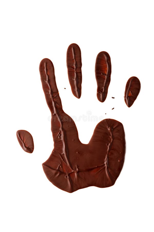 Chocolate hand stock photo. Image of hand, isolated, calories - 18597520