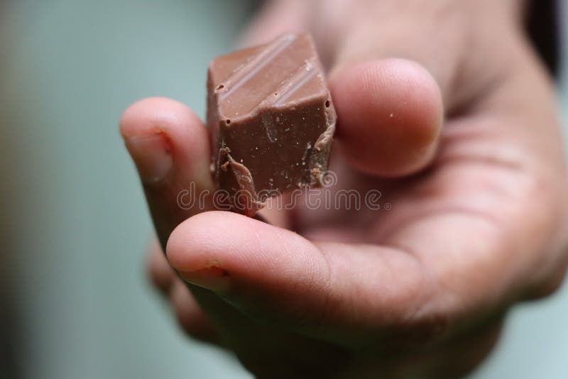 Chocolate on Hand, Happy Life Concept Stock Image - Image of festival ...