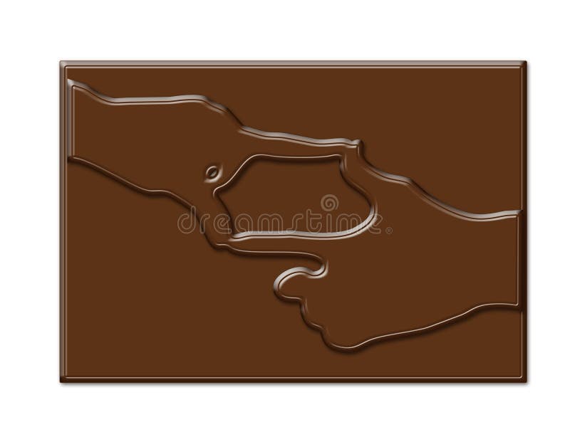 Chocolate Frame in Rectangle Shape Stock Illustration - Illustration of ...