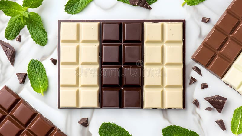 Chocolate Harmony, a Symphony of White, Dark, and Milk Chocolate with ...