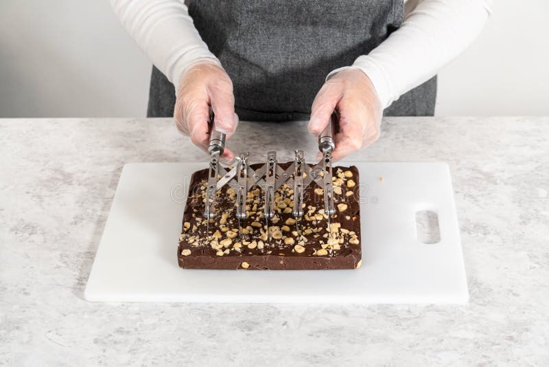 Chocolate hazelnut fudge stock photo. Image of fudge - 263880812