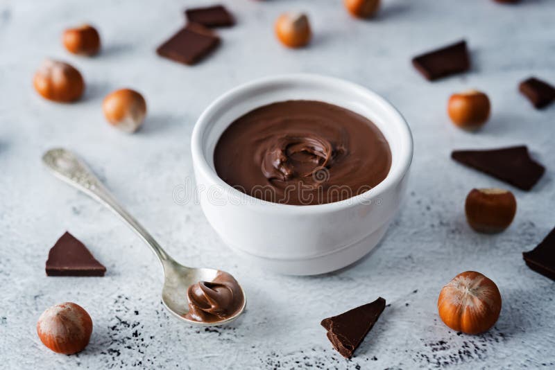 Chocolate Hazelnut Pasta with Sandwich Stock Image - Image of appetizer ...