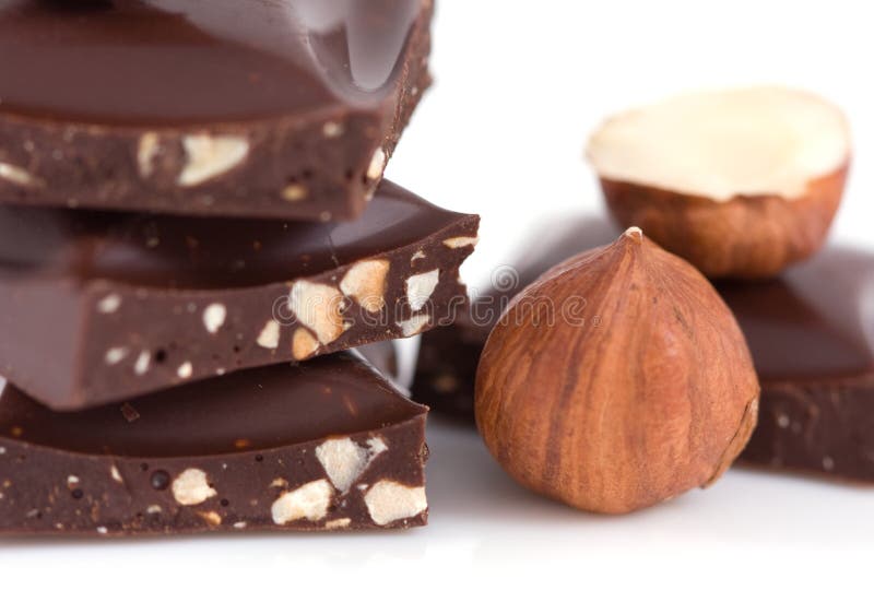 Chocolate and hazelnuts stock image. Image of topping - 8841725
