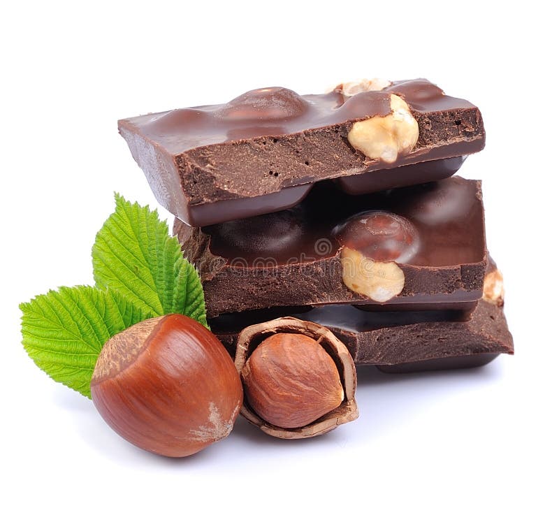 Hazelnuts with leafs stock photo. Image of shell, white - 24409872