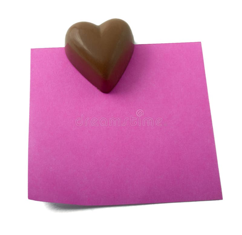 Chocolate heart note stock photo. Image of affection, valentine - 7257536