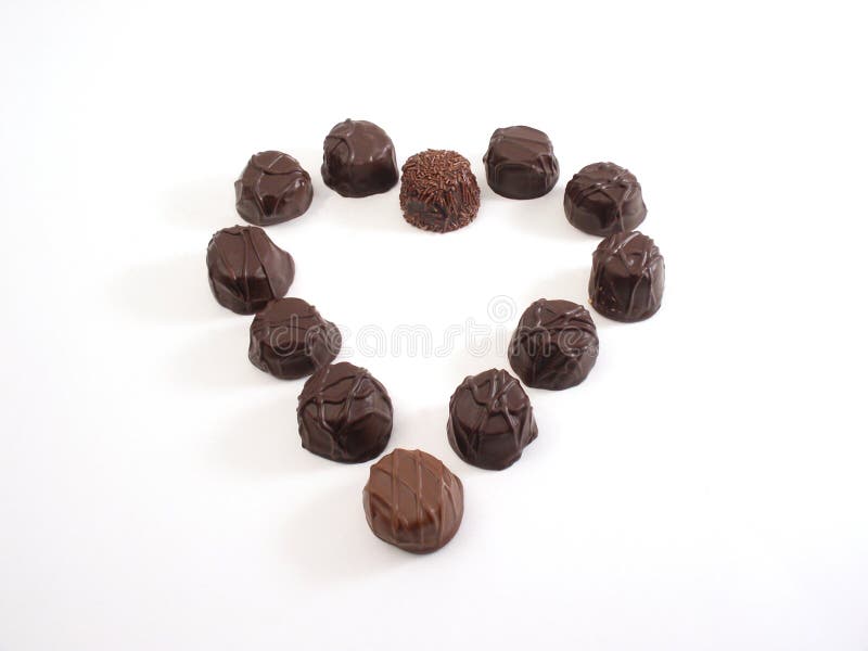 Chocolate Heart, Plain Inside Stock Image - Image of valentine, fancy ...