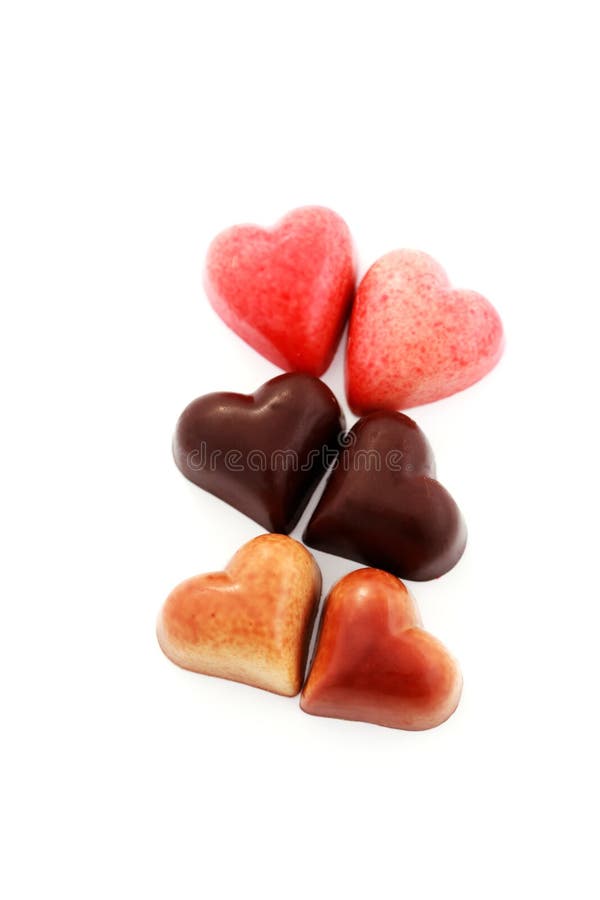 Chocolate hearts stock image. Image of snack, confection - 12102713