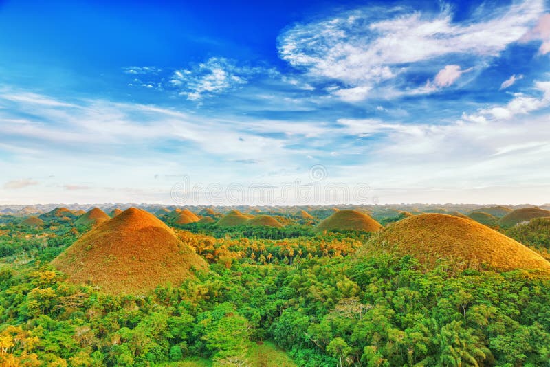 Chocolate Hills stock image. Image of geological, jungle - 19221543