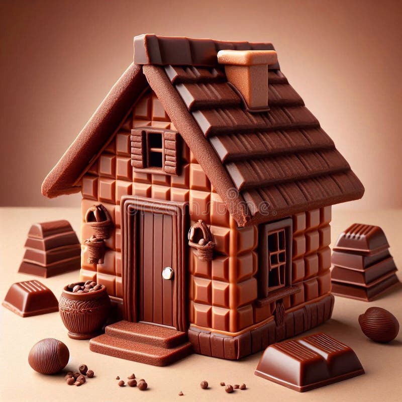 Chocolate house stock photo. Image of baking, toys, taste - 324616342