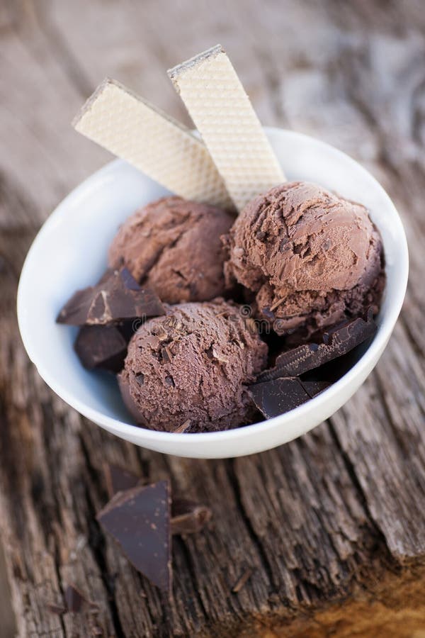 Chocolate ice cream stock photo. Image of parlor, cacao - 24328494