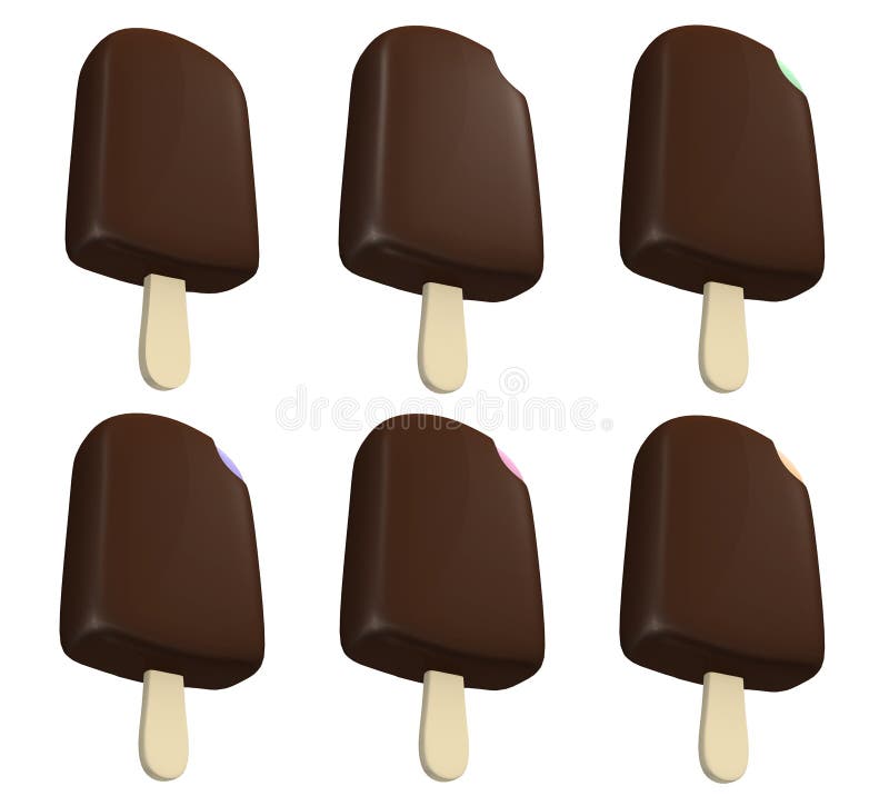 Chocolate ice cream bar stock illustration. Illustration of cold - 44565806