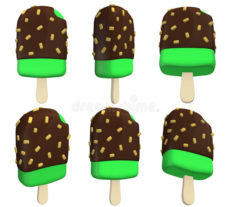 Chocolate ice cream bar stock illustration. Illustration of cold - 44565806