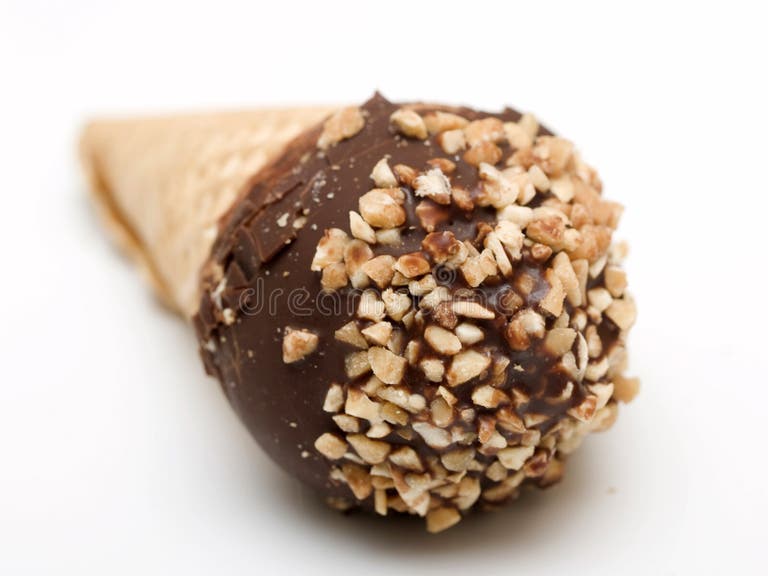 Chocolate ice cream cone stock image. Image of sugar - 12614717