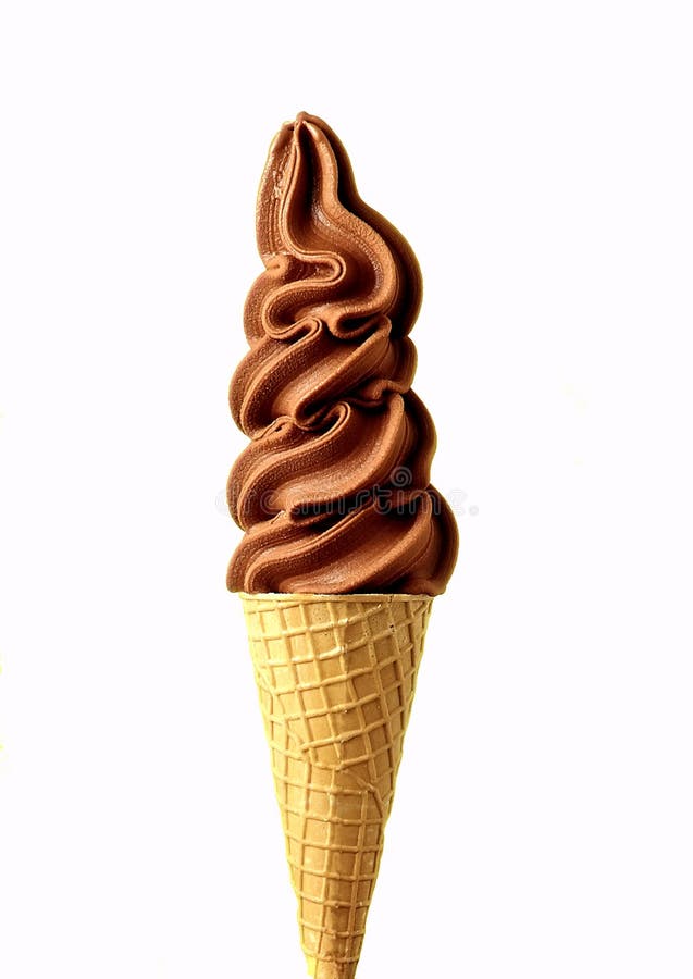 Chocolate ice cream cones. stock image. Image of softness - 9893033