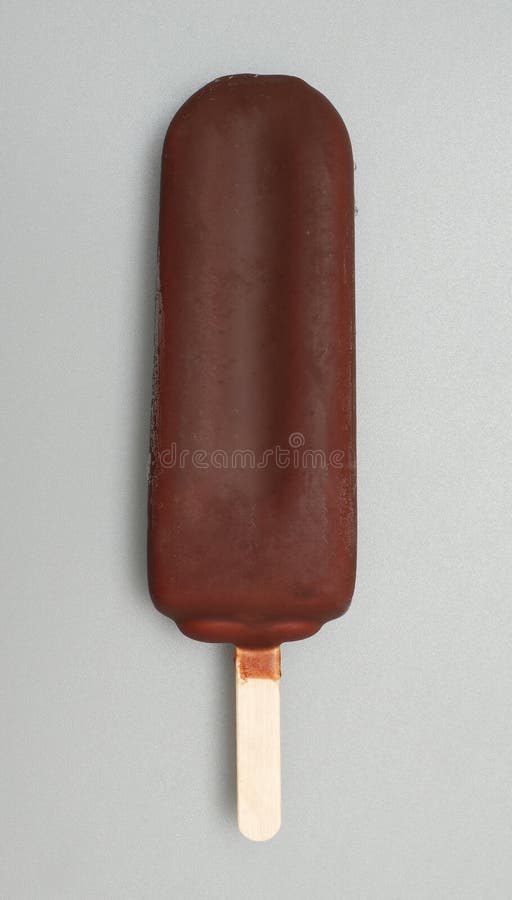 Chocolate ice cream eskimo stock image. Image of bitten - 211082063