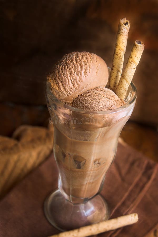 Chocolate ice cream shake stock photo. Image of desssert - 3795560