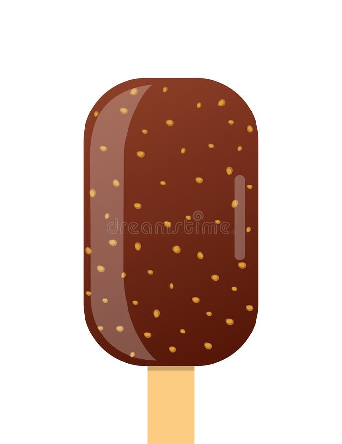 Chocolate Ice Cream Stick Poster Stock Vector - Illustration of ...