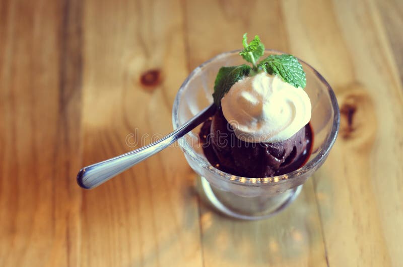 Chocolate ice cream stock photo. Image of texture, dessert - 59004774