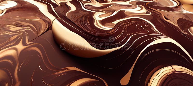 Chocolate Ice Cream Wave Texture Background Stock Illustration ...