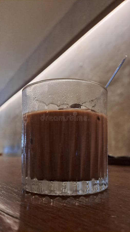 Chocolate Ice Plating in a Cafe at Pontianak Stock Image - Image of ...