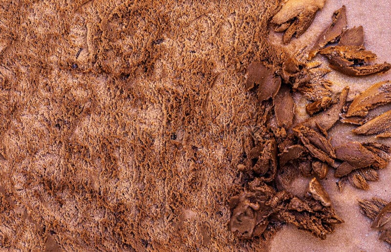 Chocolate Icecream Detailed Macro Texture. Dark Chocolate Ice Cream ...