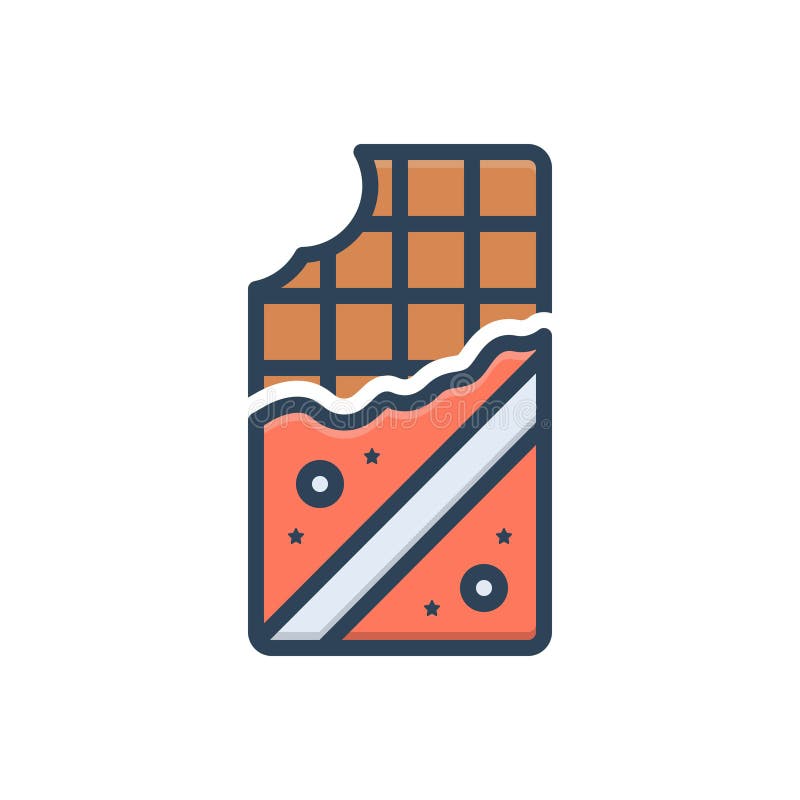 Color Illustration Icon for Chocolate, Sweet and Food Stock ...