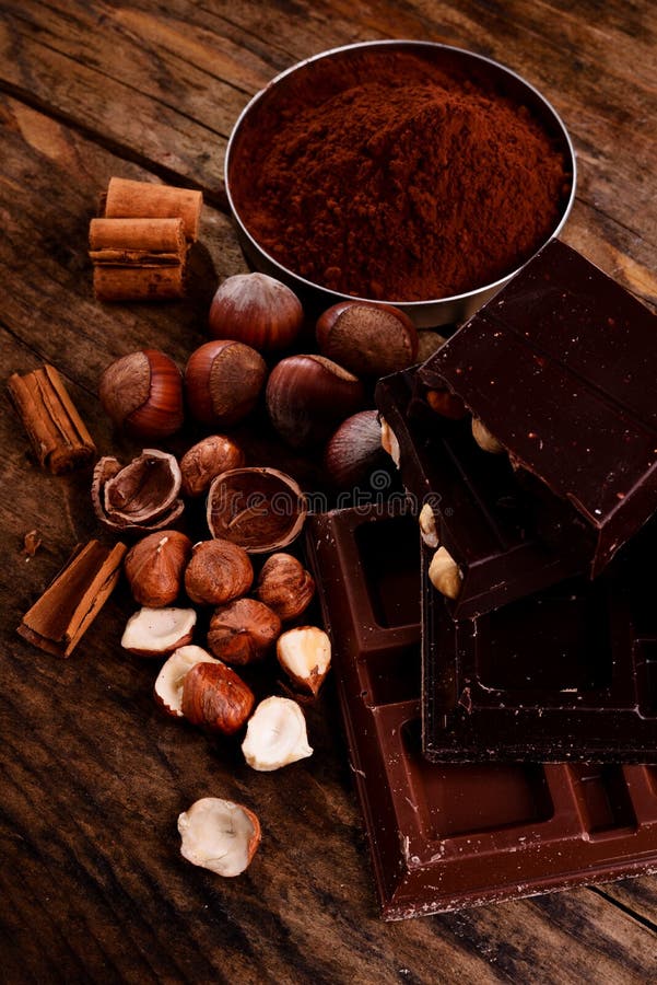 Chocolate and ingredients stock photo. Image of detail - 37615580