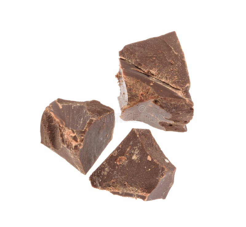 Chocolate Isolated on White. without Shadow Stock Photo - Image of ...