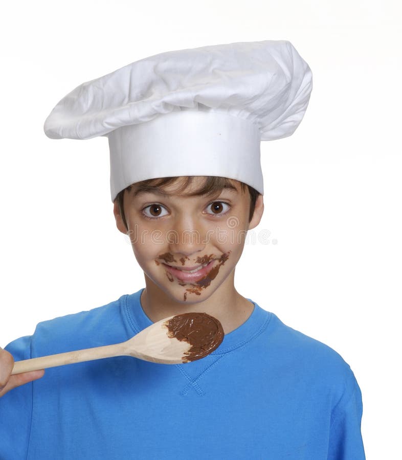 Chocolate kid. stock image. Image of gastronomy, cream - 28242779