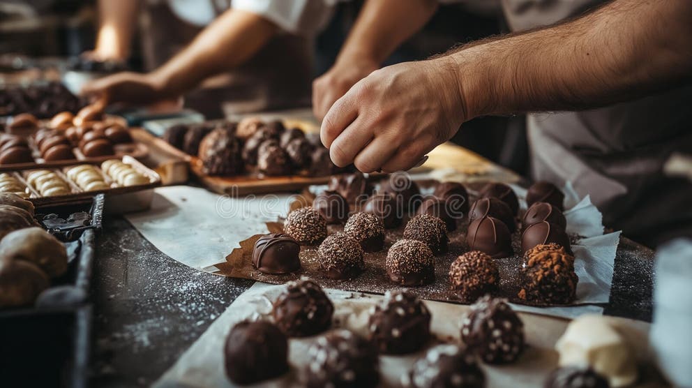 Chocolate Lab, with Workers Experimenting with Different Chocolate ...