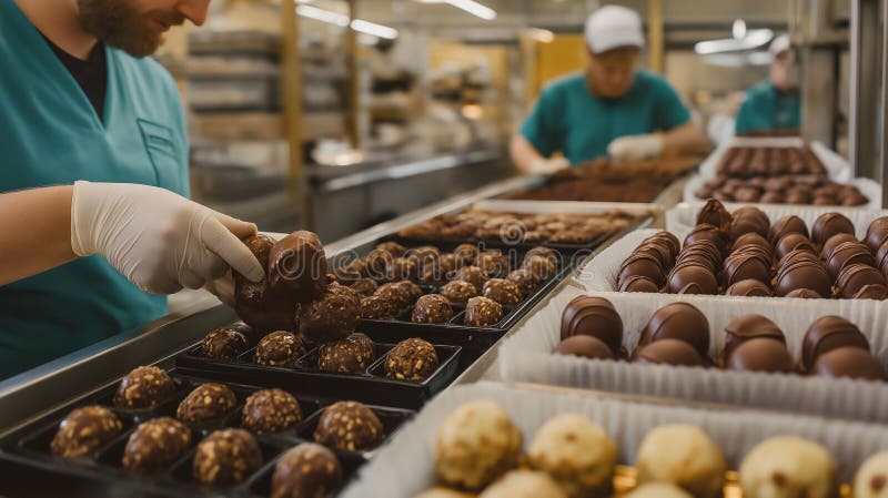 Chocolate Lab, with Workers Experimenting with Different Chocolate ...