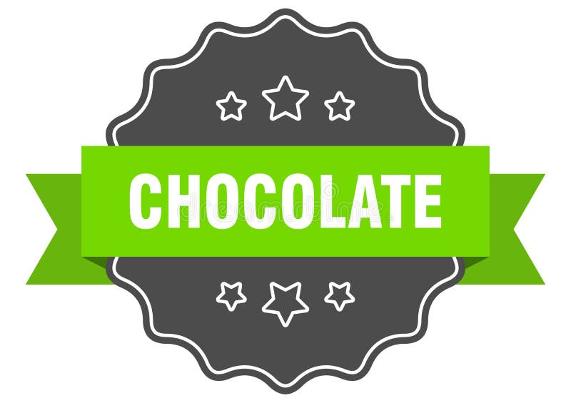 Chocolate label stock vector. Illustration of round - 160025089