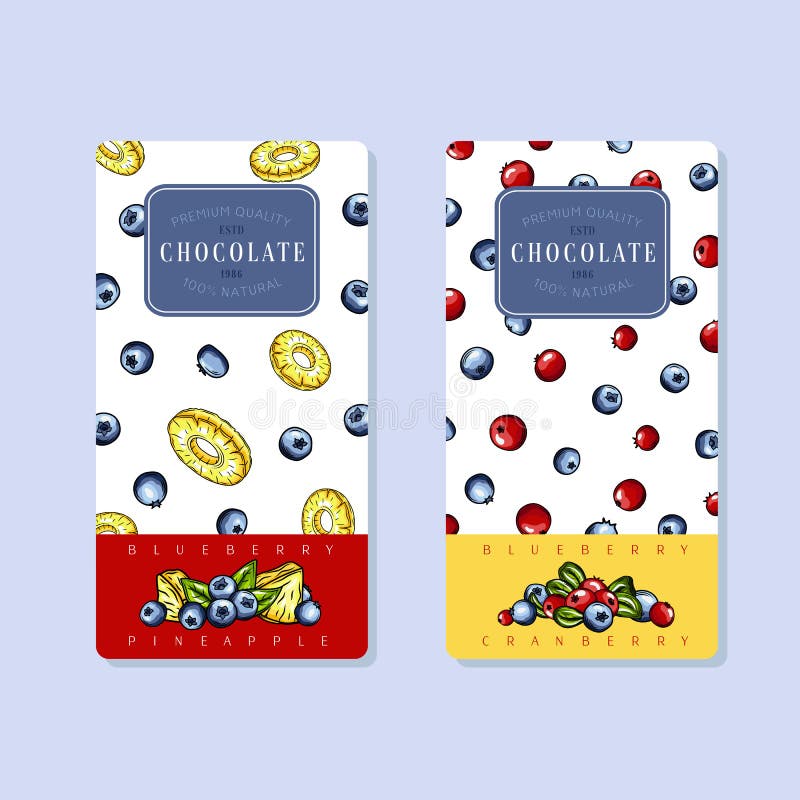 Chocolate Labels Set. Abstract Vector Packaging Design Layouts ...