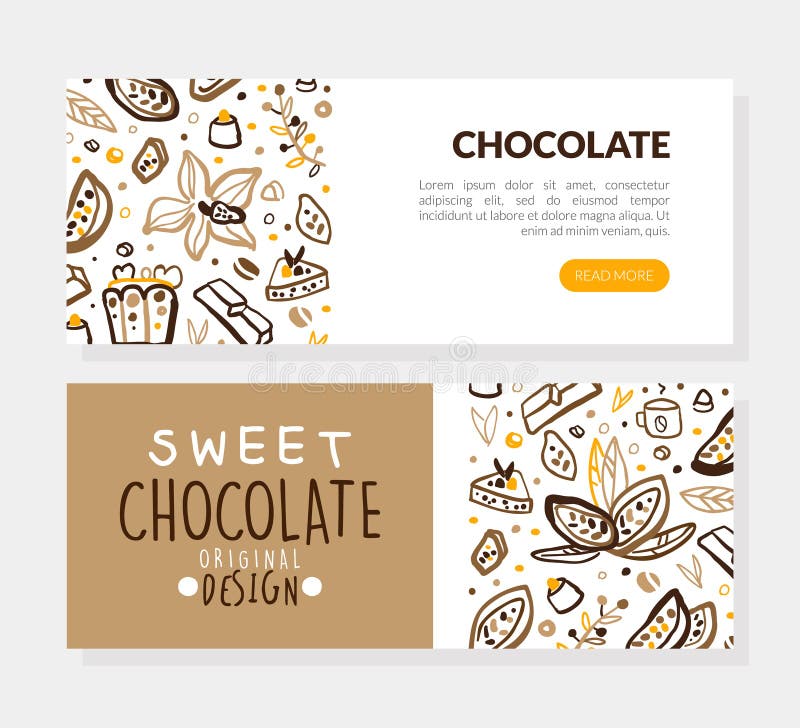 Chocolate Landing Page Template, Sweet Chocolate Website Interface with ...