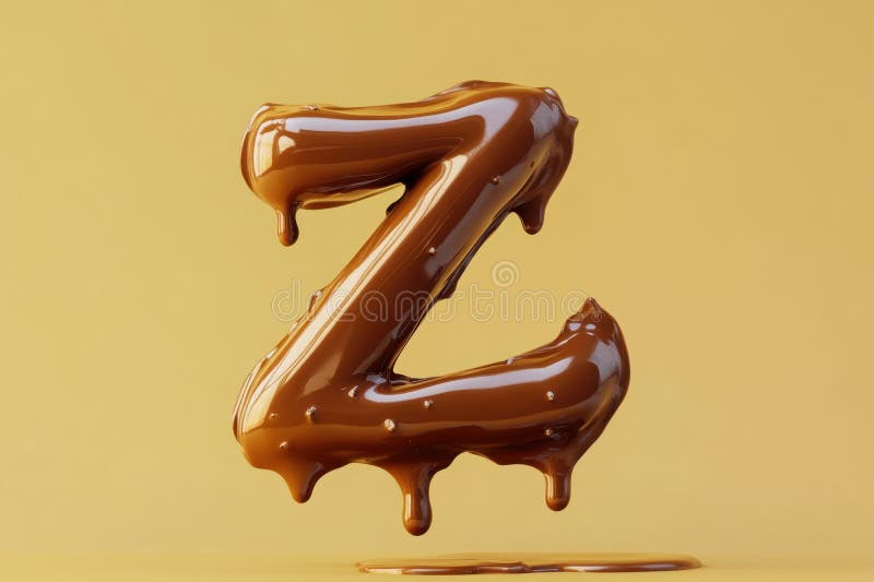 A Chocolate Letter Z that is Dripping with Chocolate Stock Illustration ...