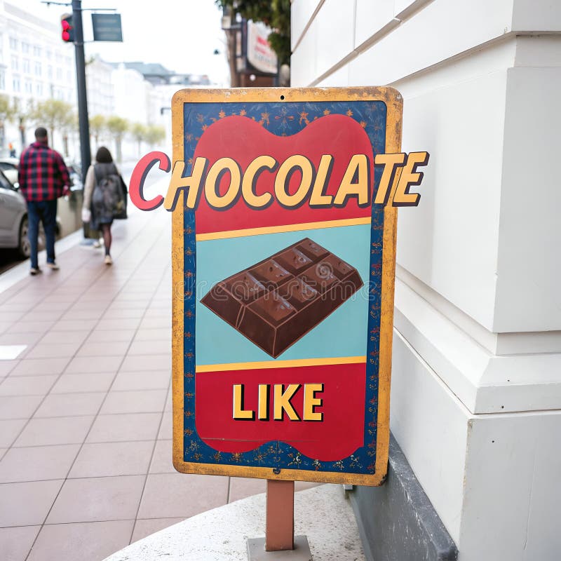 Chocolate Like Sign stock illustration. Illustration of food - 356378496