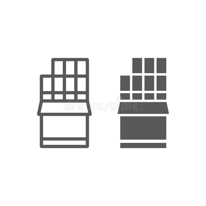 Chocolate Line Icon, Cacao and Food, Sweet Sign, Vector Graphics, a ...