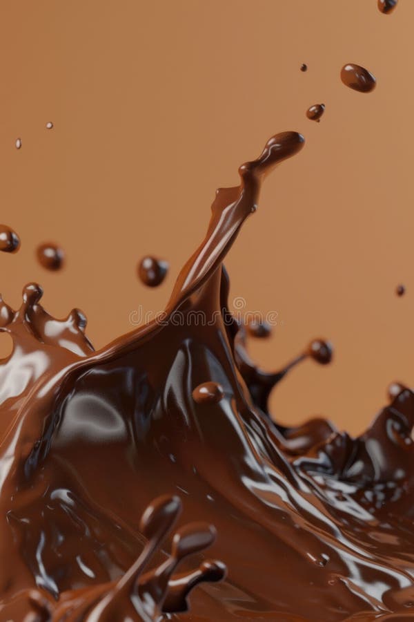 Chocolate Liquid Splash Close Up Stock Image - Image of decadent, food ...