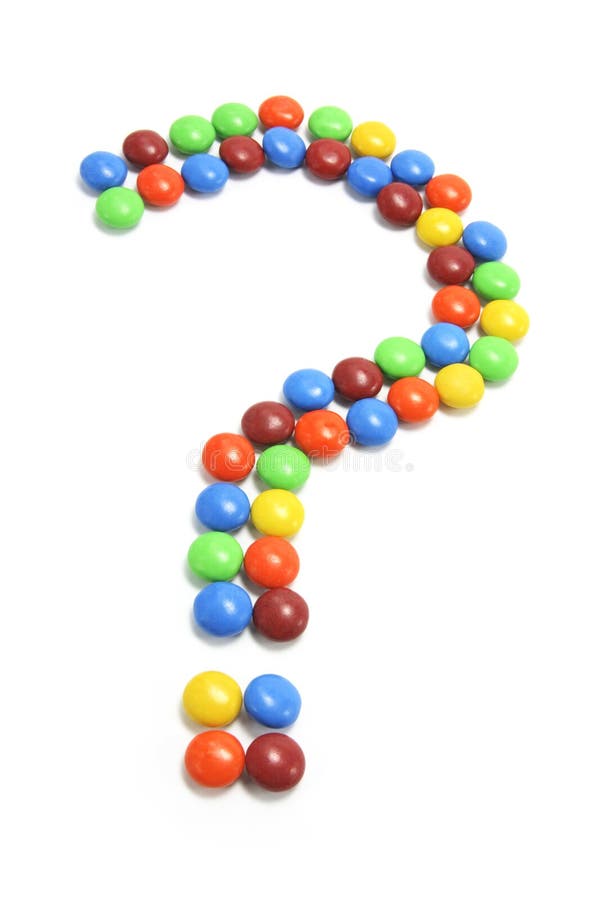 Chocolate Lollies Arranged in Question Mark Stock Image - Image of ...