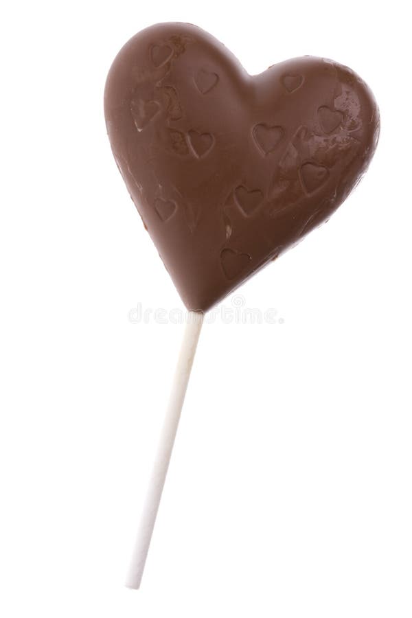 Chocolate Lollipop Isolated Stock Photo - Image of chocolate, sweets ...