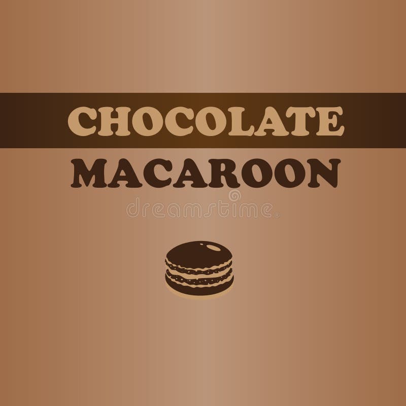 Chocolate Macaroon stock vector. Illustration of cooking - 309665042