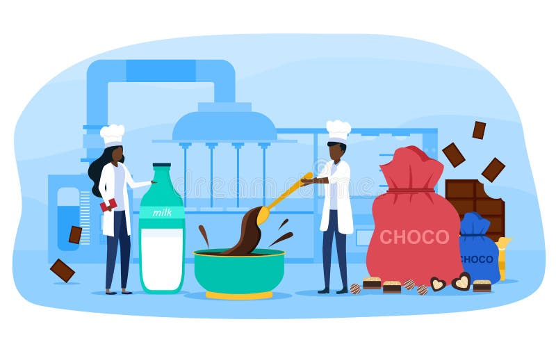 Chocolate Making Process Stock Illustrations – 1,375 Chocolate Making ...