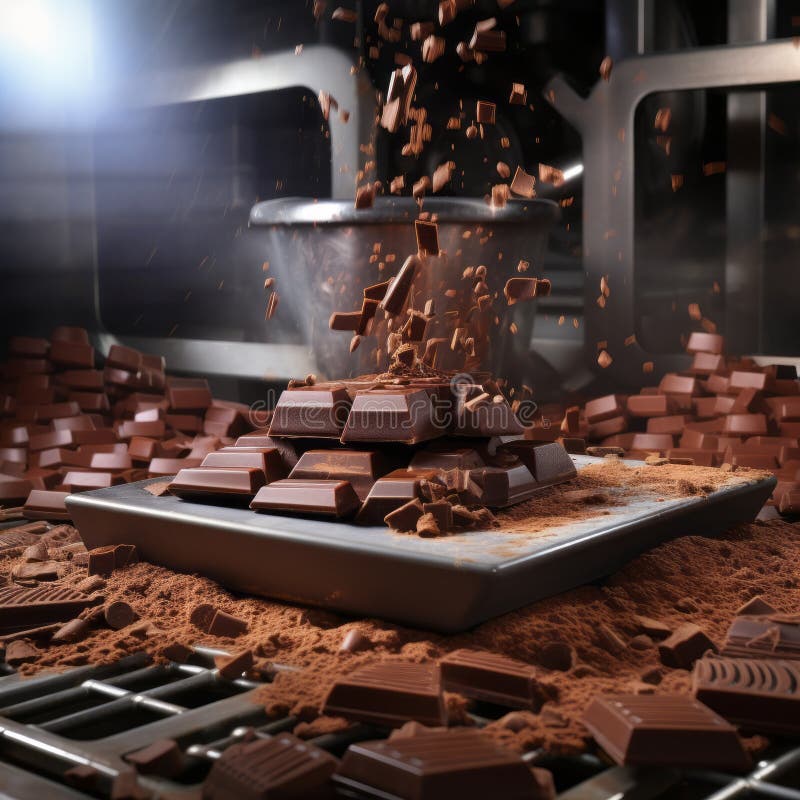 Chocolate Manufacturing Process Stock Illustration - Illustration of generated, goods: 293809182