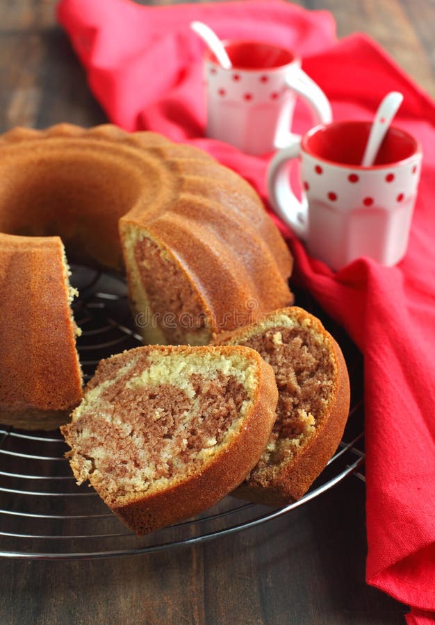 Chocolate marble cake stock photo. Image of cake, teatime - 50091718