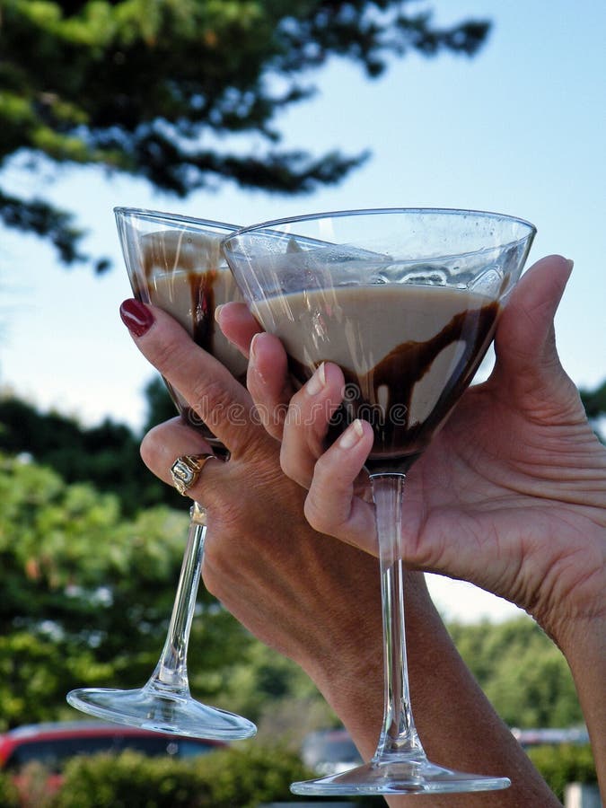 Chocolate Martini Toast stock image. Image of liquid, friendly - 6180017