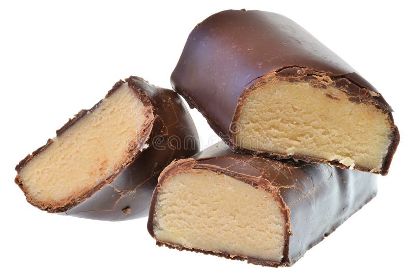 Chocolate Marzipan Bar Isolated Stock Image - Image of hazelnut, dark ...