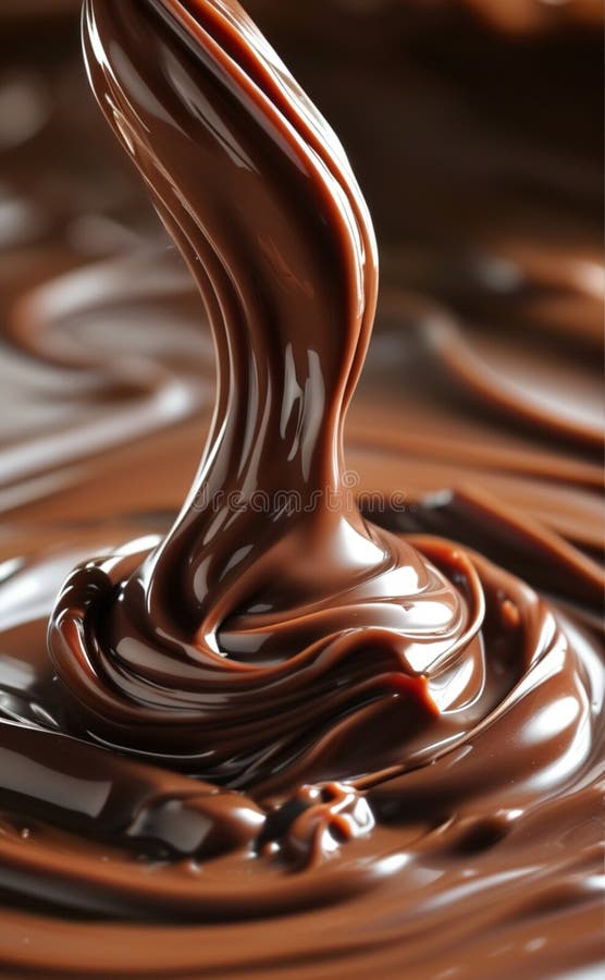 Chocolate Melted on a White Surface Stock Illustration - Illustration ...