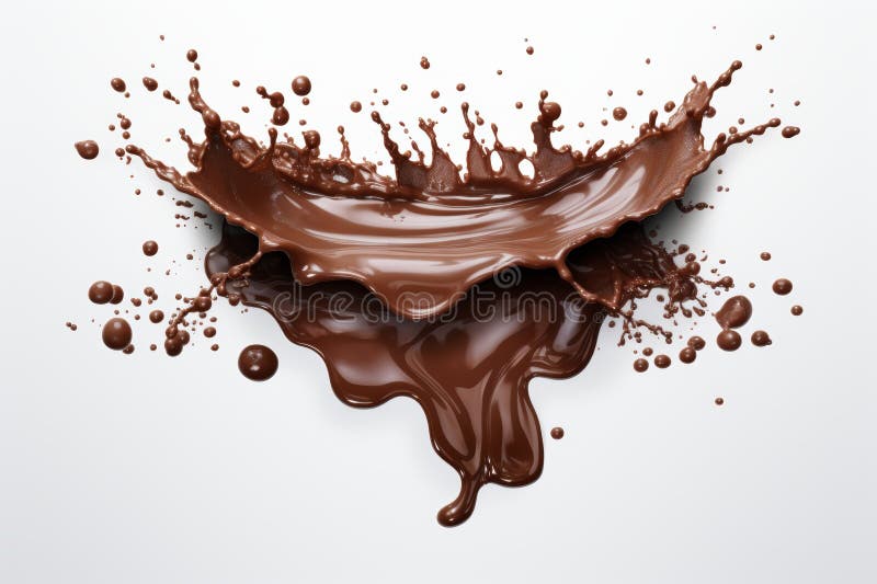 Chocolate Melting Explosion Splash Isolated on White Background for ...