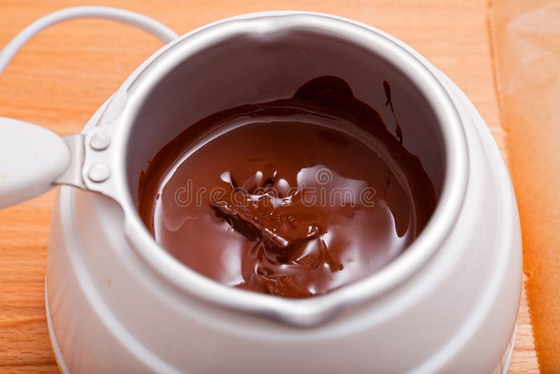 Chocolate Melting Pot stock image. Image of bakery, prepare - 46207747